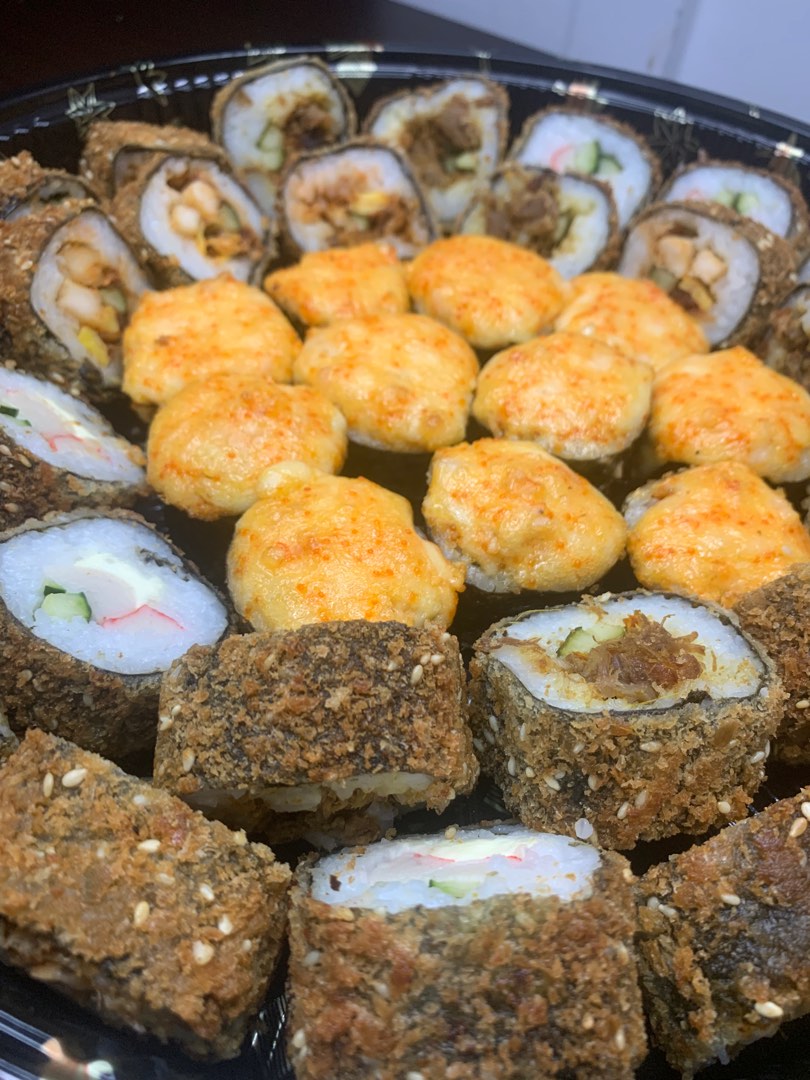 Halal Bake and tempura fry sushi, Food & Drinks, Local Eats on Carousell