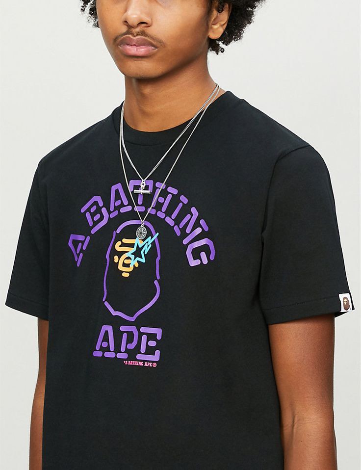 Bape Neon Sign College Tee, Men's Fashion, Tops & Sets, Tshirts & Polo ...