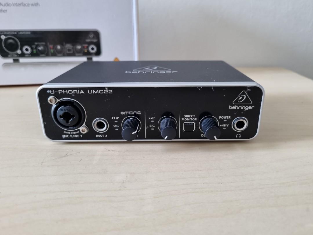 Behringer UMC22 USB audio interface, Audio, Other Audio Equipment on ...