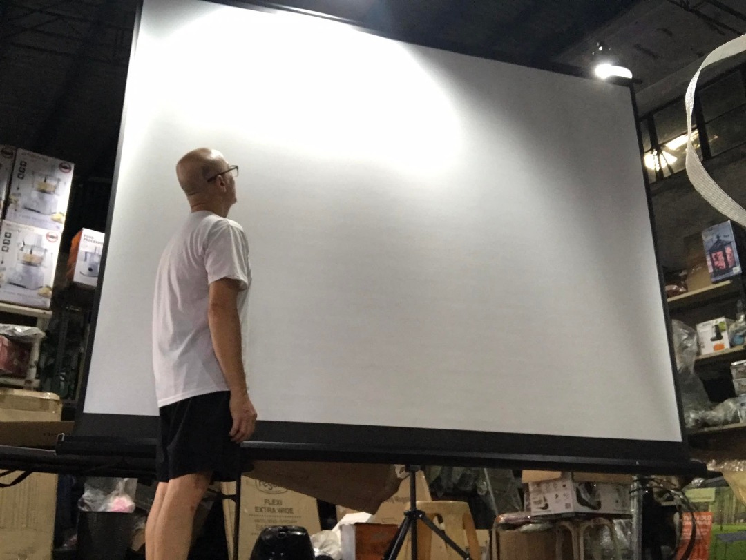 Big Projector Screen with Tripod Stand, Furniture & Home Living, Home ...