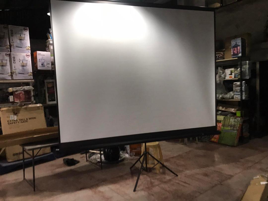 Big Projector Screen with Tripod Stand, Furniture & Home Living, Home ...