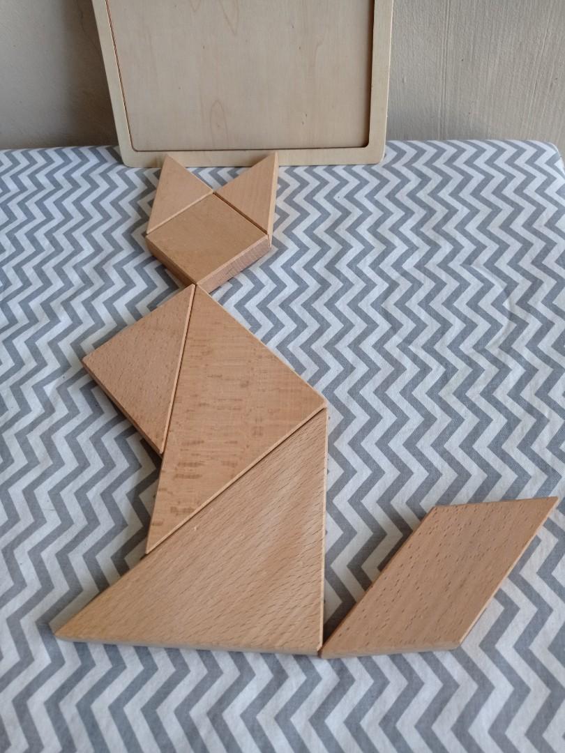 Big Wooden Tangram, Hobbies & Toys, Toys & Games on Carousell
