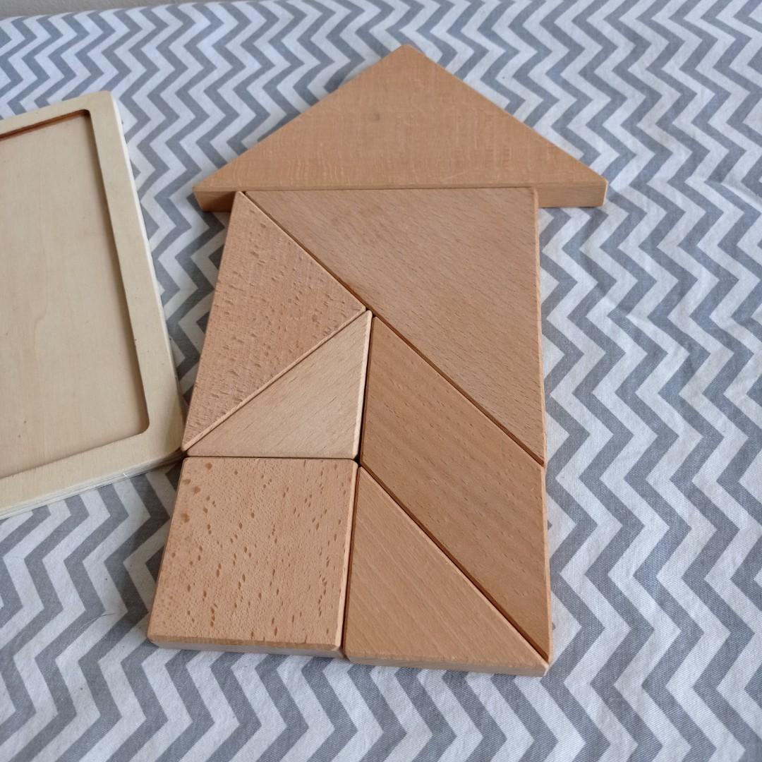 Big Wooden Tangram, Hobbies & Toys, Toys & Games on Carousell