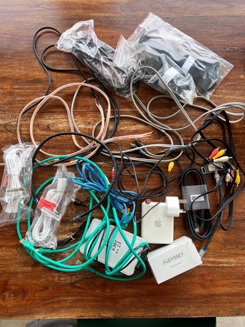 Box full of cables and other stuff, Computers & Tech, Parts ...