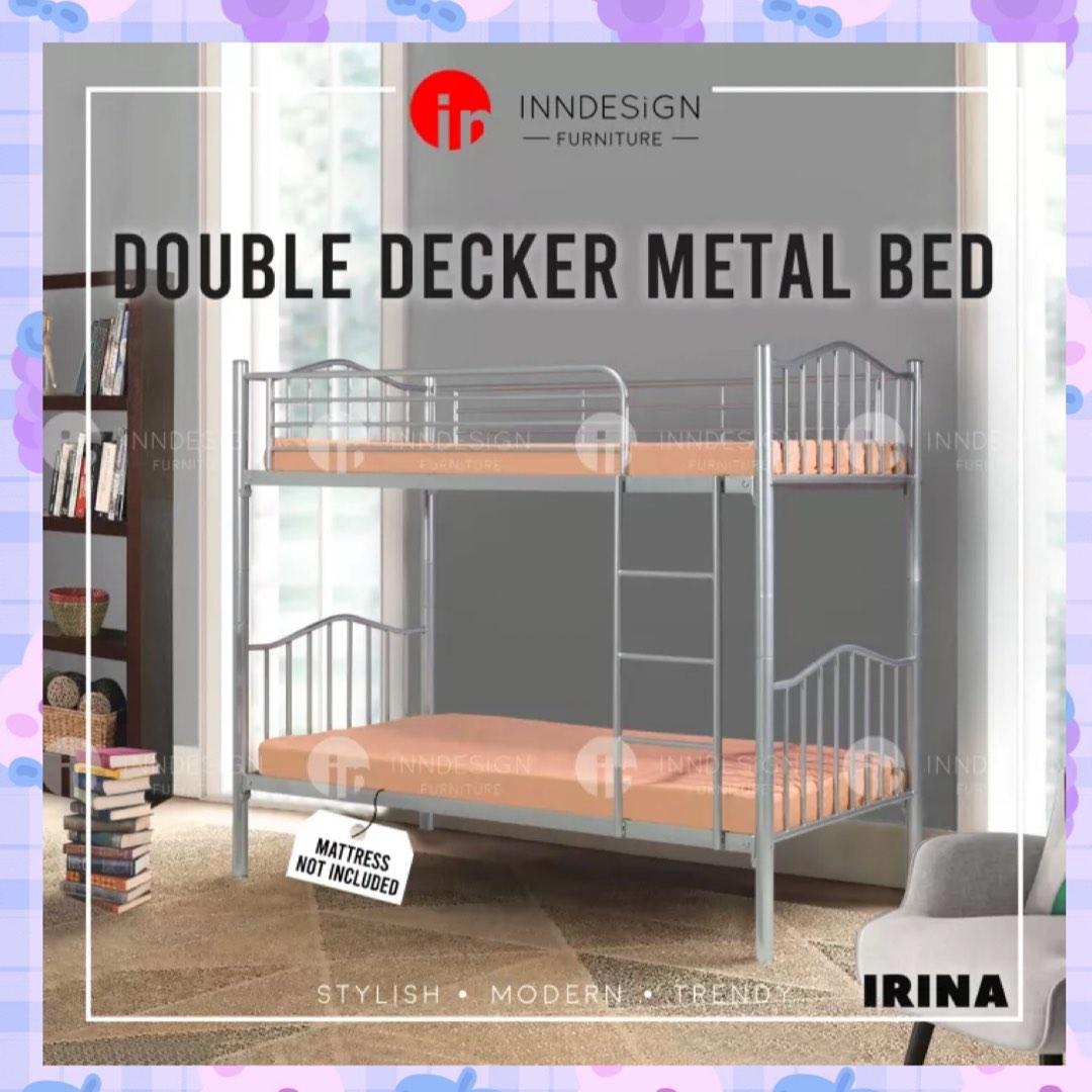 Bunkbed double decker bed metal bed, Furniture & Home Living, Furniture ...