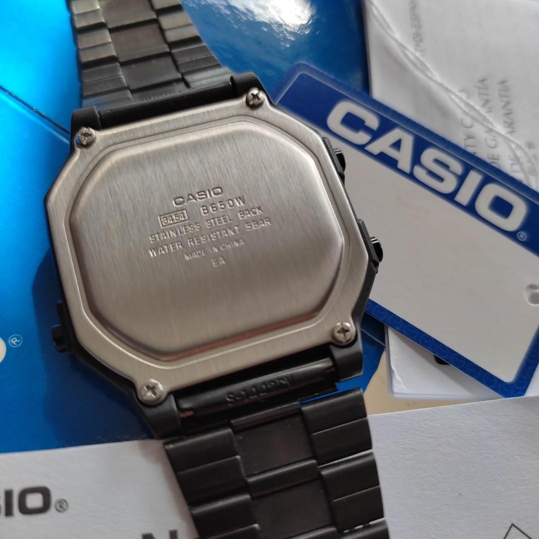 CASIO B650WB-1B (Vintage Series) Retro Digital Watch, Men's Fashion ...