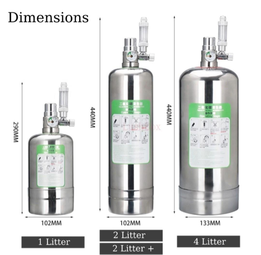 Co2 canister (2 litre+) with CO2 drop checker, CO2 diffuser and bubble ...