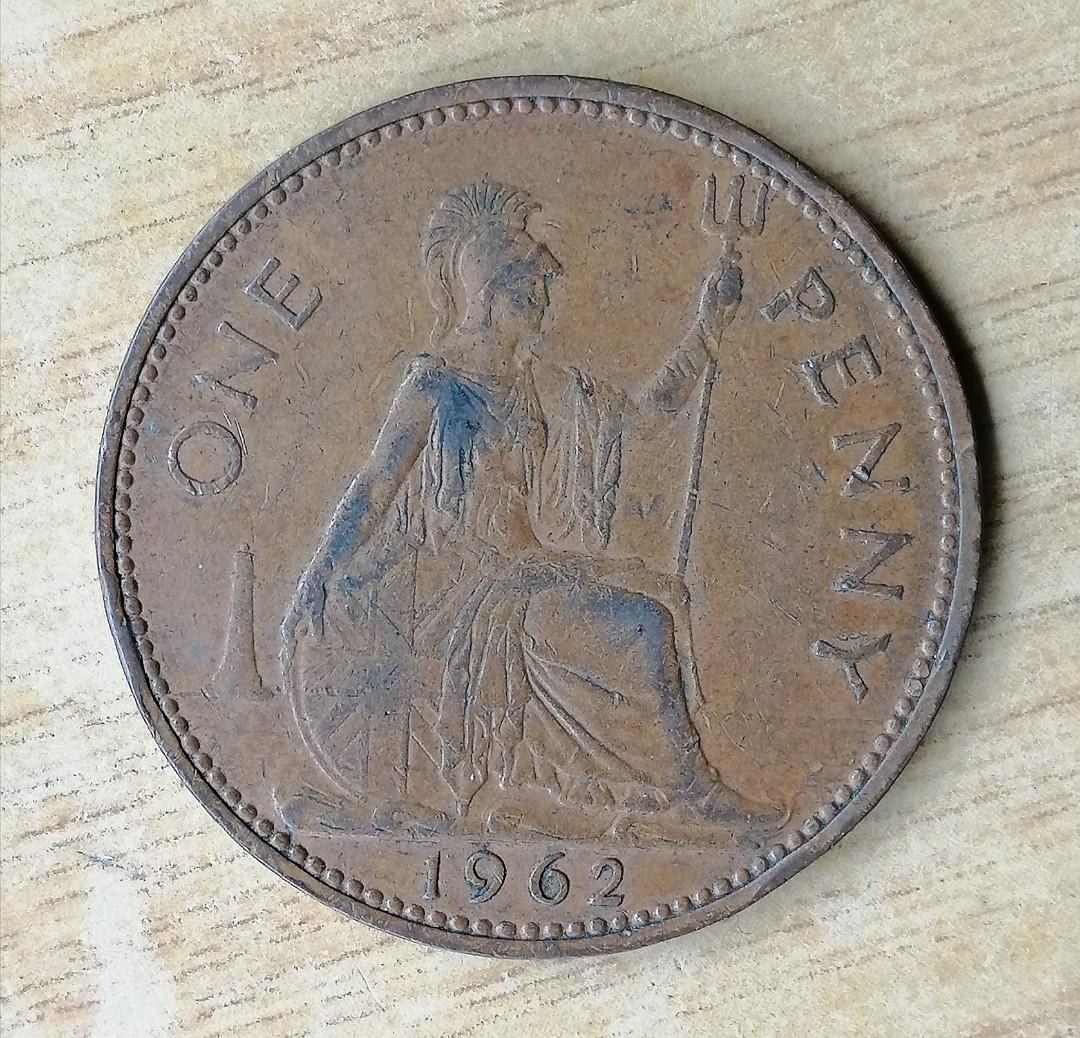 COIN ( 1962 ) - ONE PENNY GREAT BRITAIN " QUEEN ELIZABETH II " - 1962 ...