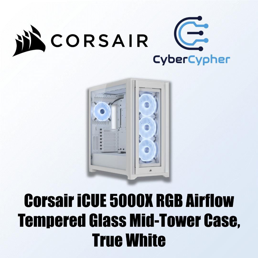 Corsair iCUE 5000X RGB Airflow Tempered Glass Mid-Tower Case, True ...