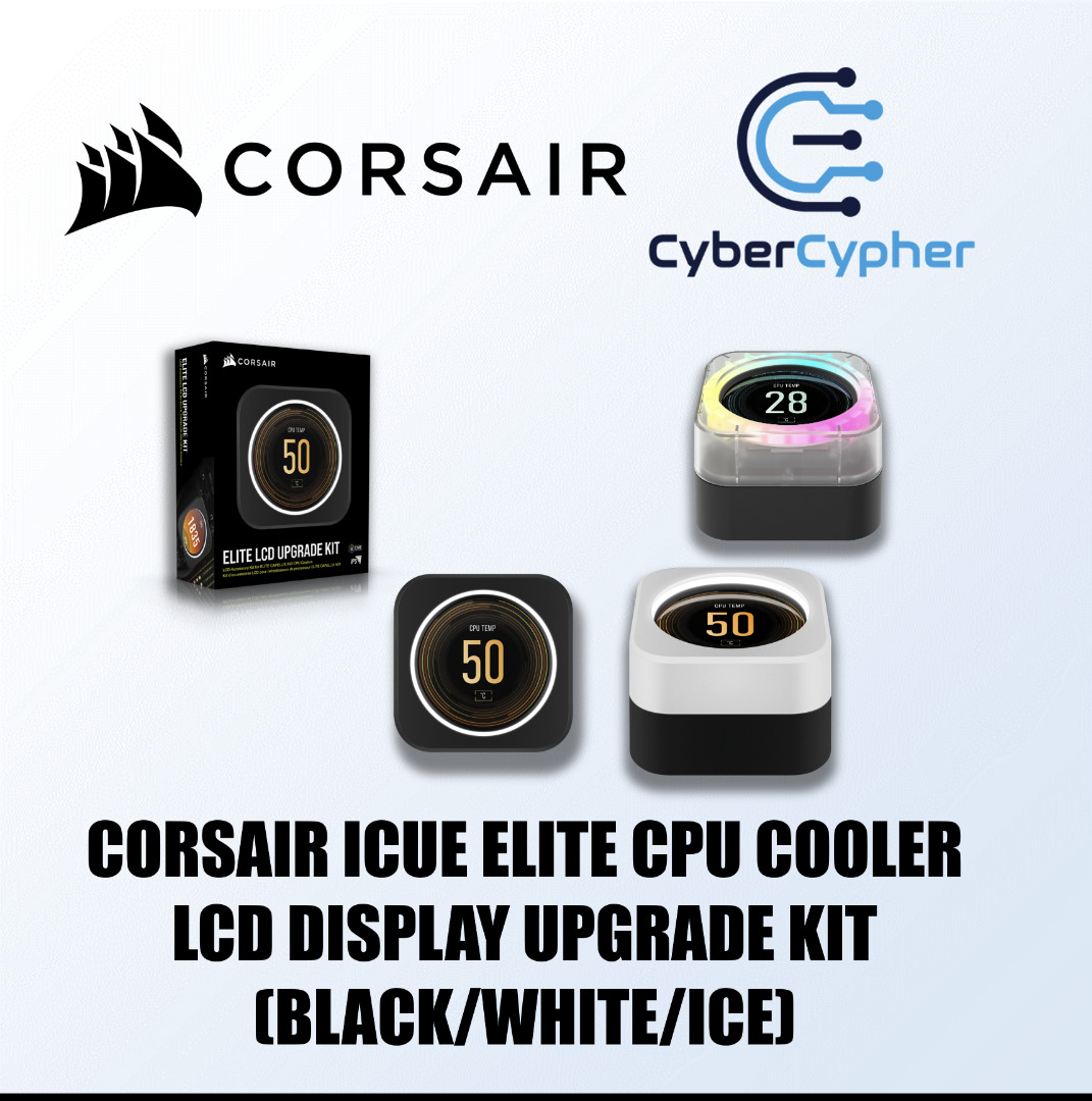 Corsair iCUE ELITE CPU Cooler LCD Display Upgrade Kit (Black/White/Ice ...