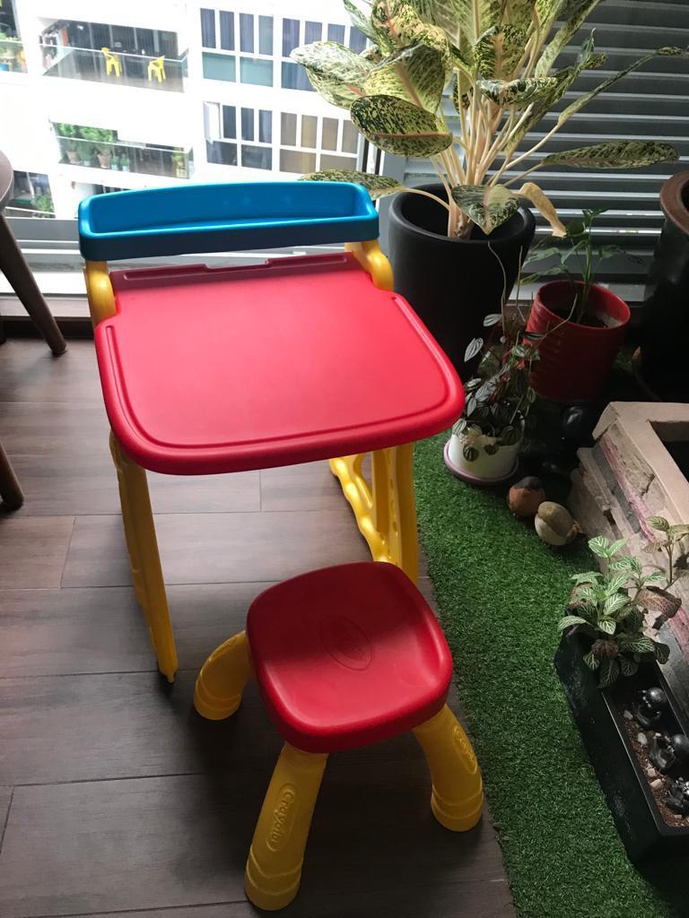 Crayola play and fold art studio/ table stool, Babies & Kids, Baby ...
