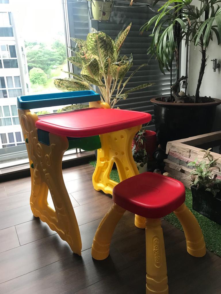 Crayola play and fold art studio/ table stool, Babies & Kids, Baby ...