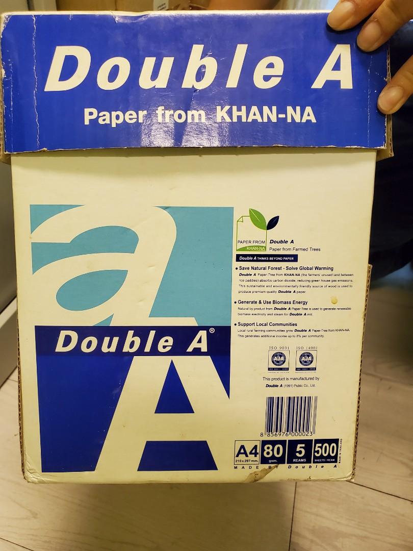 Double A A4 Paper 1 box, 電腦＆科技, 打印機及影印機 - Carousell