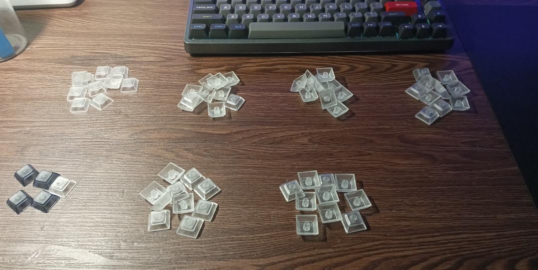 DSA Uniform Profile Blank Keycaps (60pcs + 5 free), Computers & Tech ...