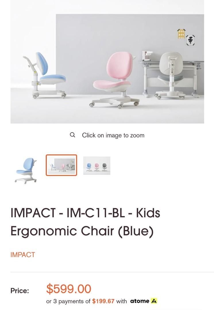 Ergoworks Kids ergonomic chair blue, Babies & Kids, Baby Nursery & Kids ...