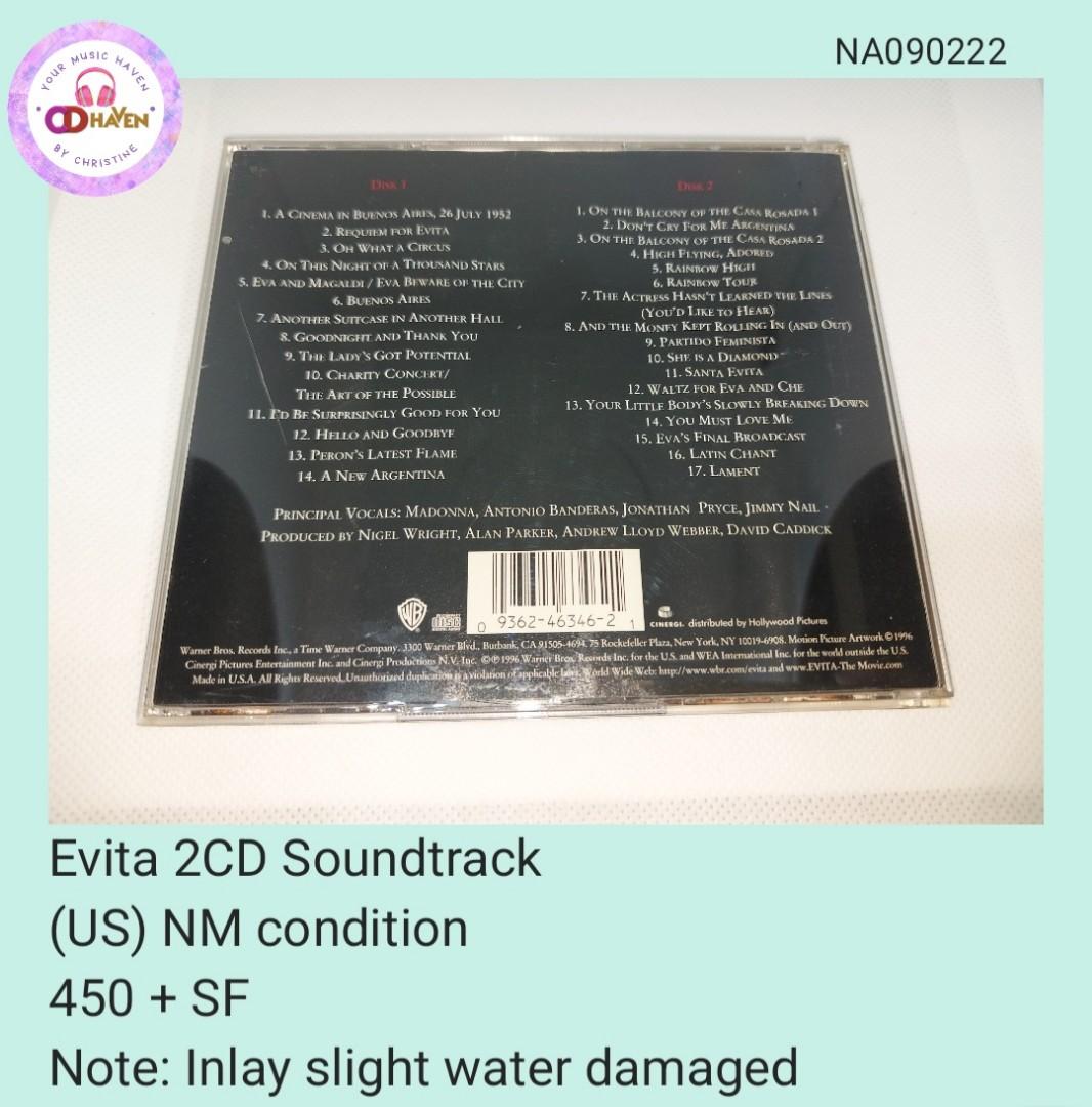 Evita Soundtrack 2CD (unsealed) on Carousell