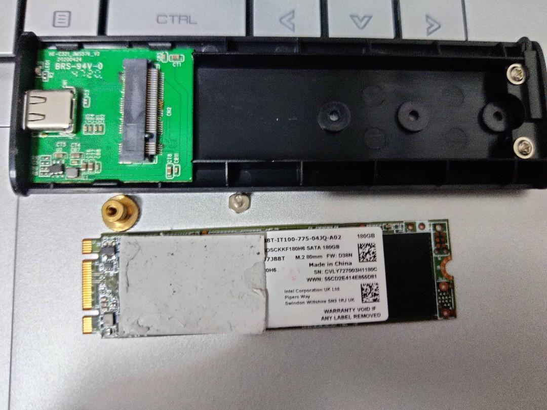 external SSD, NGFF intel 180G +SSK SSD enclosure, Computers & Tech ...