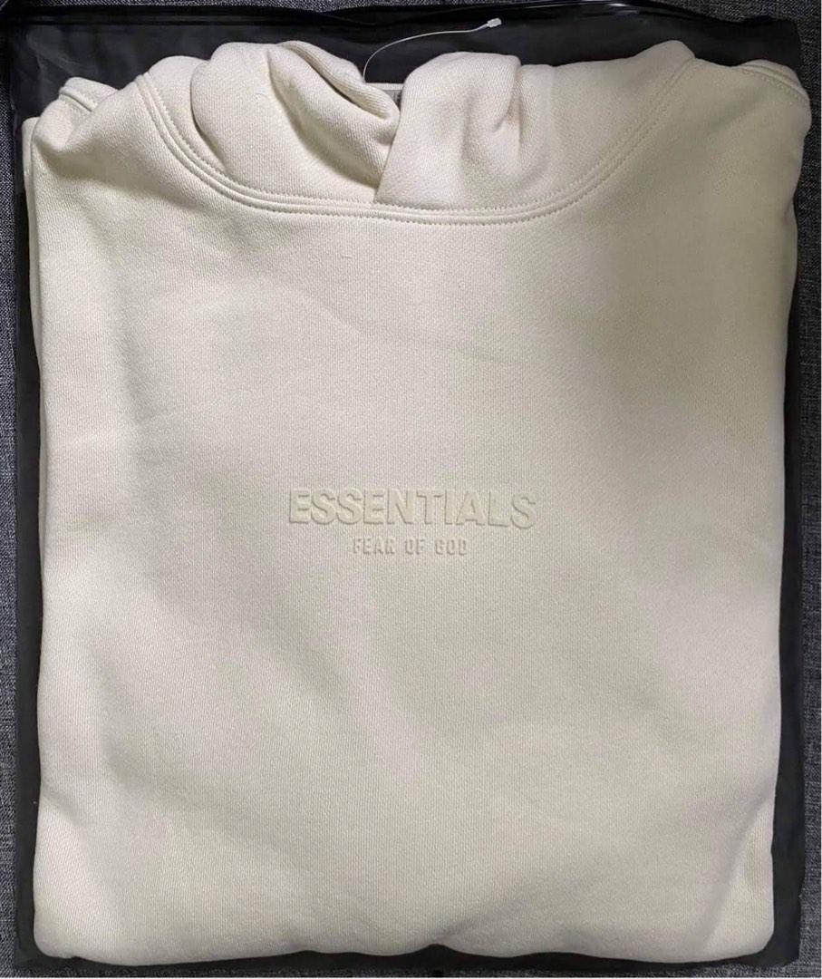 Fear of God Essentials FW22 Relax Hoodie "Eggshell", Men's Fashion ...