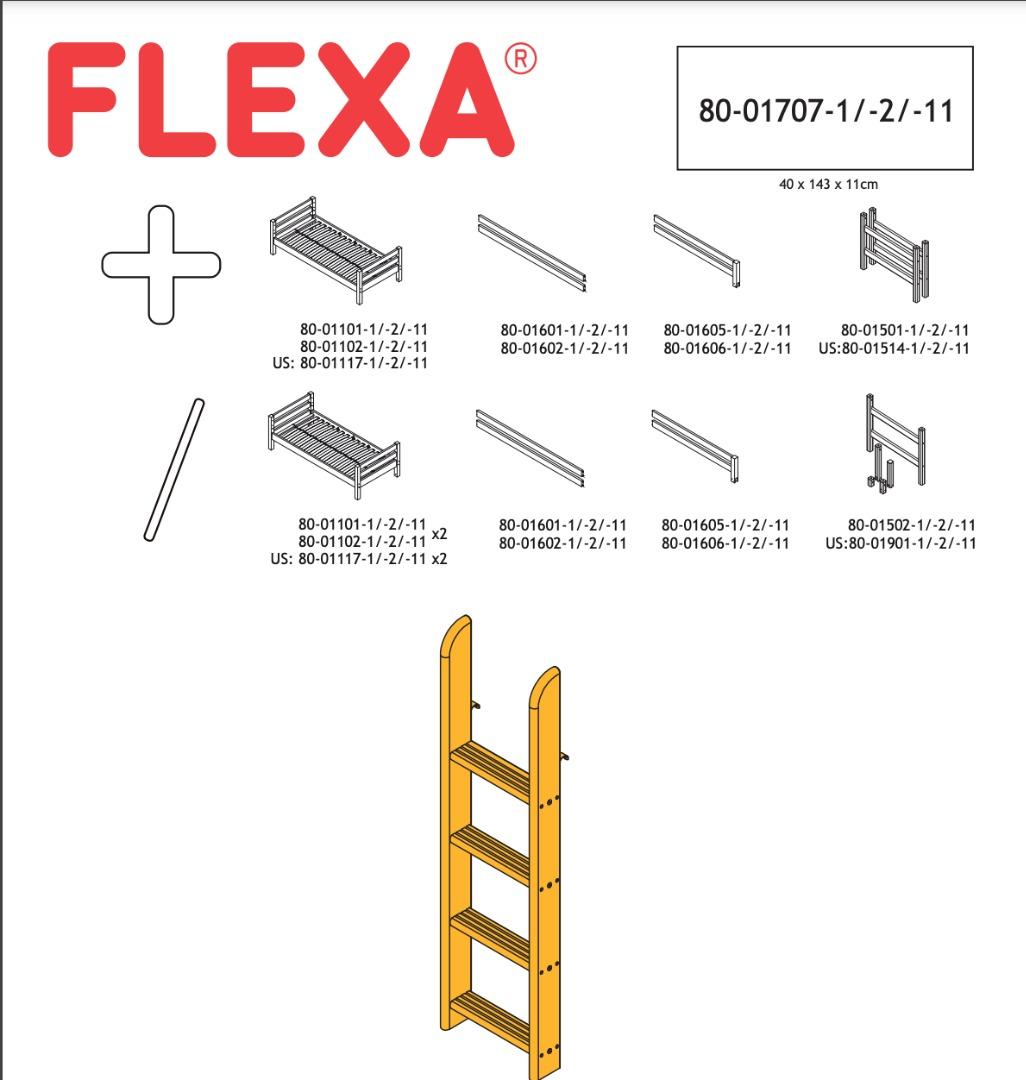 Flexa semi high leg extension + ladder, Furniture & Home Living ...