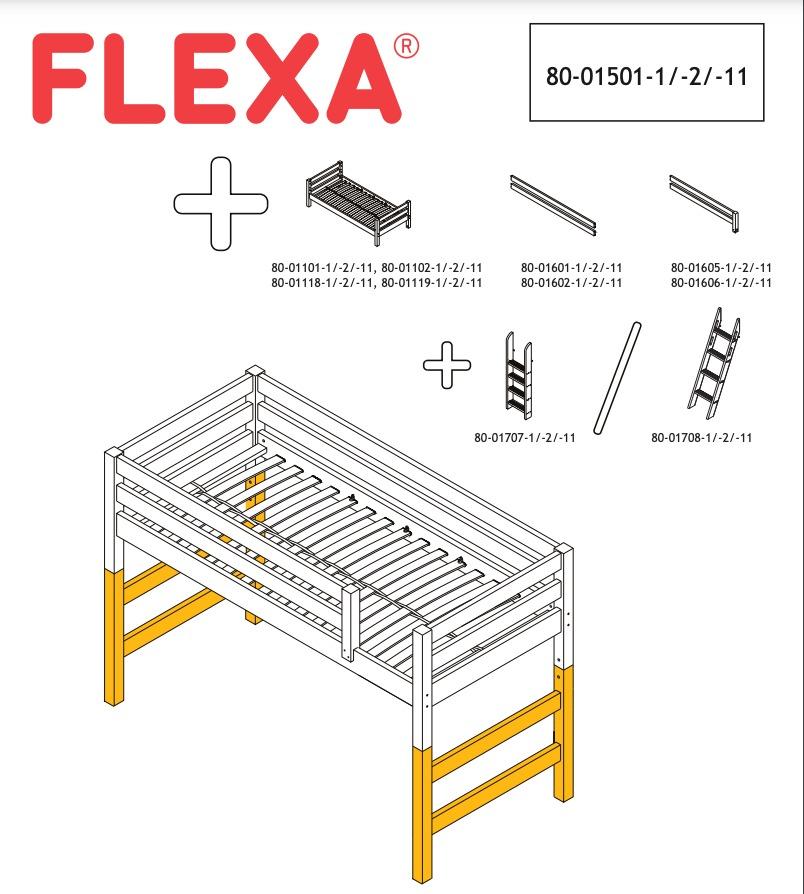 Flexa semi high leg extension + ladder, Furniture & Home Living ...