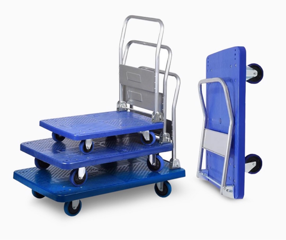Foldable 4 Wheel Trolley 150kg/300kg weight, Furniture & Home Living ...