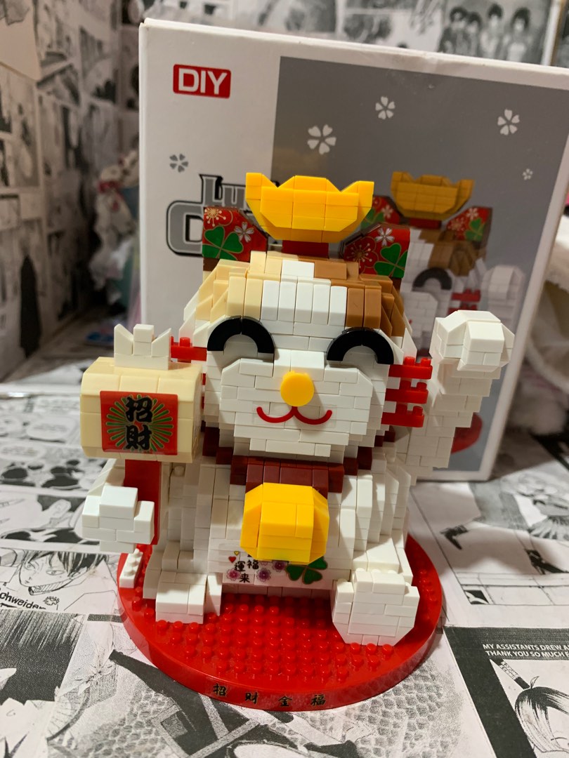 Fortune Cat Blocks assembled complete, Hobbies & Toys, Toys & Games on ...