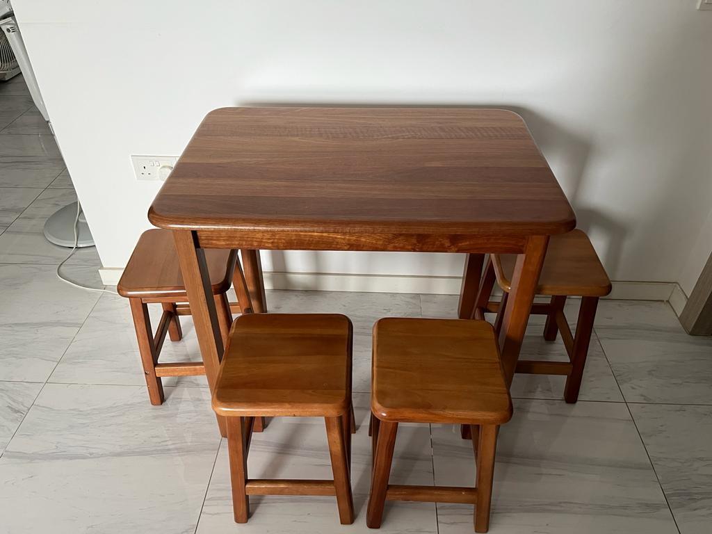 Free Dining set pick up at Alps Residences (tampines), Furniture & Home ...
