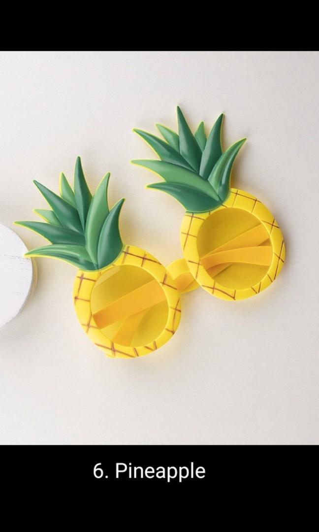 Funny party glasses photoshoot photo booth props pineapple flower money ...