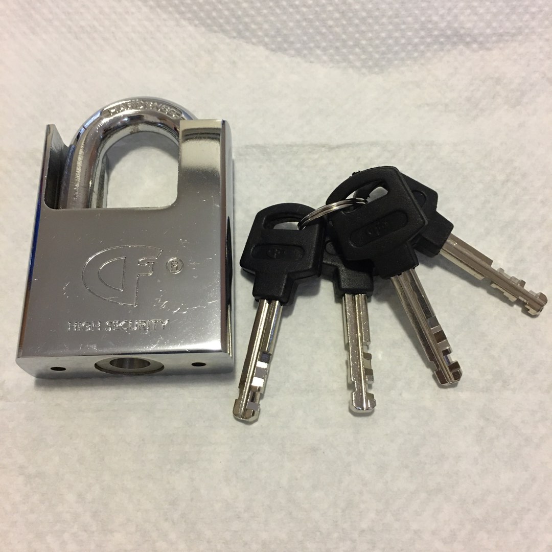 GF high security pad lock 掛鎖, 傢俬＆家居, 保安及門鎖 , 門鎖、門、閘 - Carousell