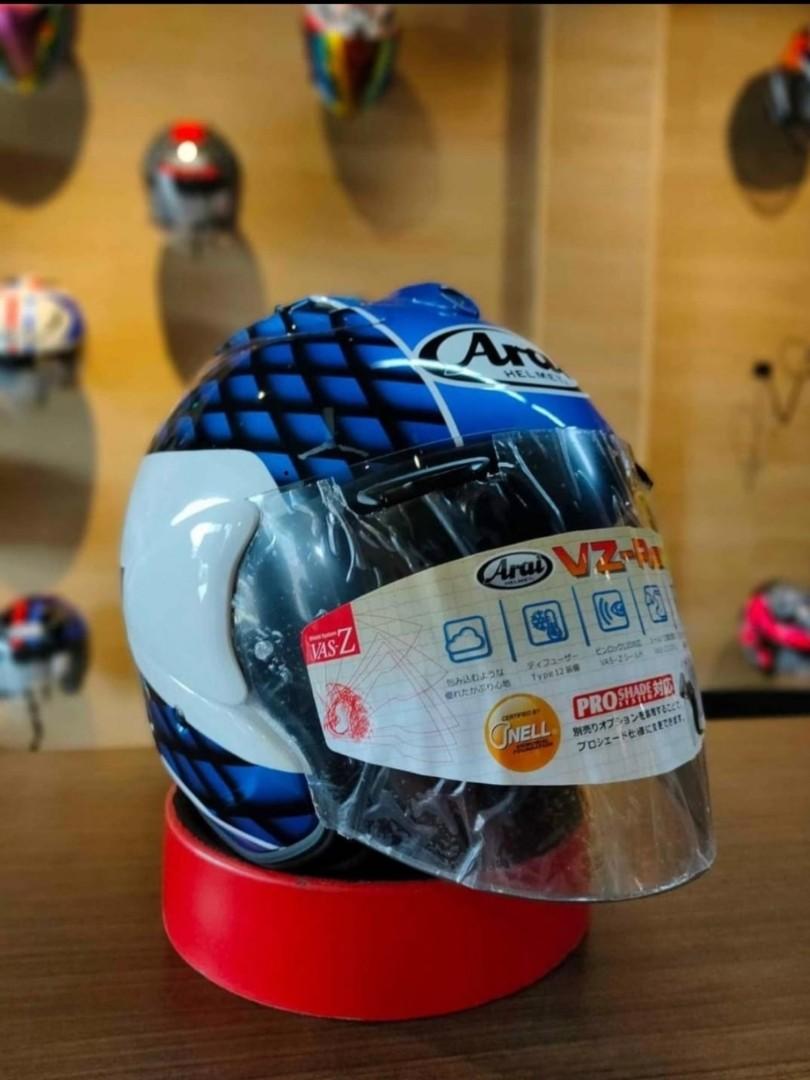 HELMET ARAI VZ RAM TAIRA BIRU SAIZ 'S', Motorbikes on Carousell