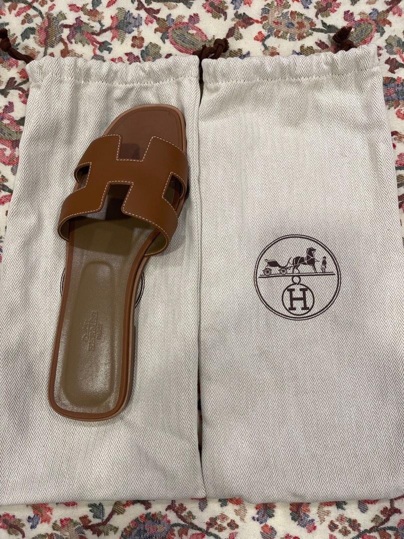 Hermes Oran Sandal - Tan/Brown, Women's Fashion, Footwear, Sandals on ...