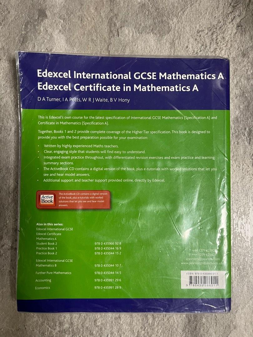 IGCSE Mathematics A Textbook 1 (Edexcel), 興趣及遊戲, 書本 & 文具, 教科書 - Carousell