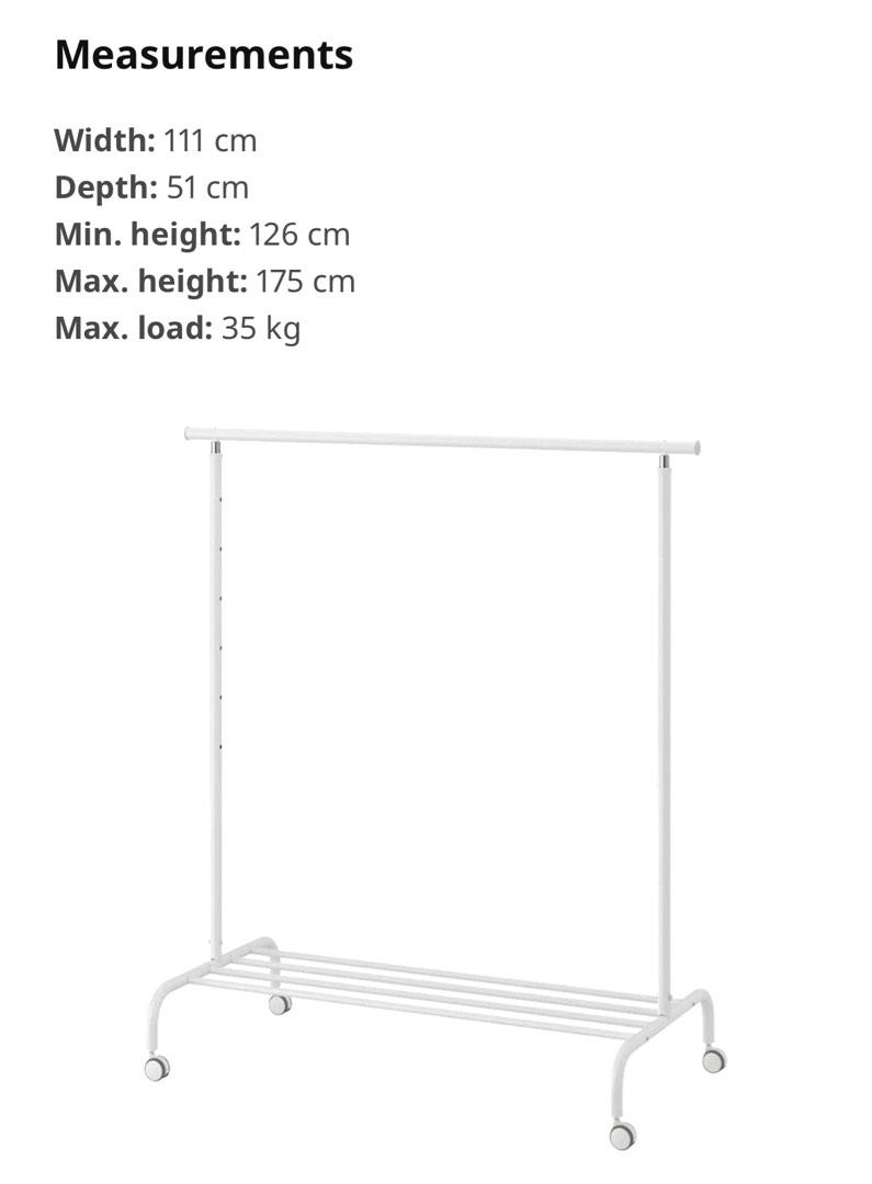 Ikea clothes rack, Furniture & Home Living, Furniture, Shelves, Cabinets & Racks on Carousell