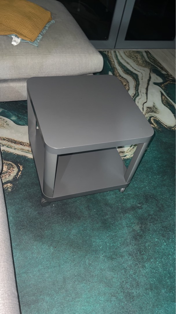 IKEA grey rolling side table, Furniture & Home Living, Furniture ...
