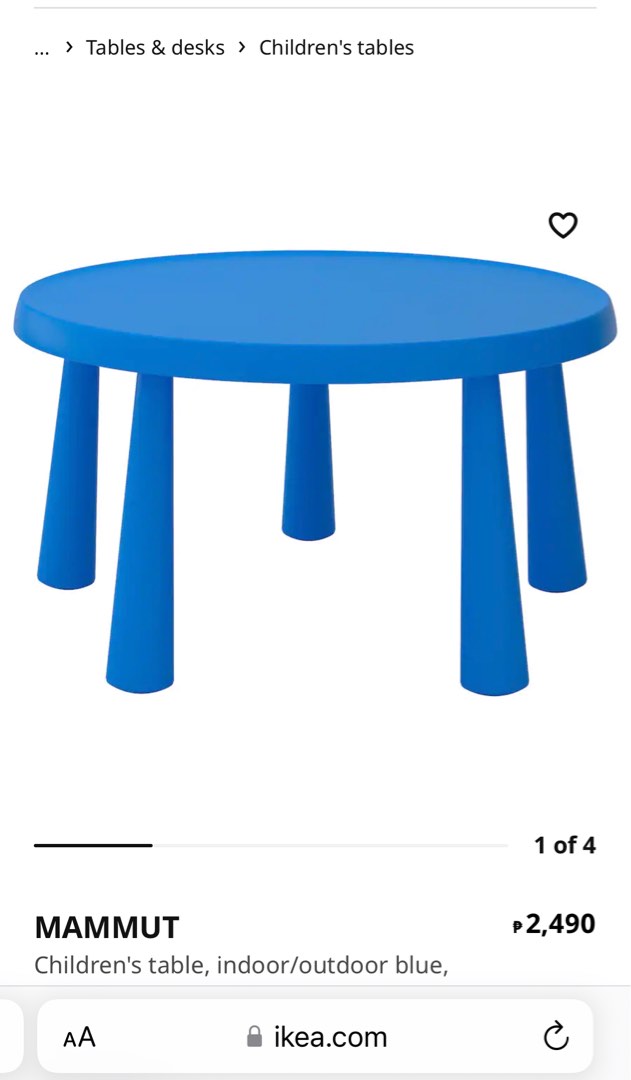 Ikea Mammut Childrens Table, Furniture & Home Living, Furniture, Tables ...