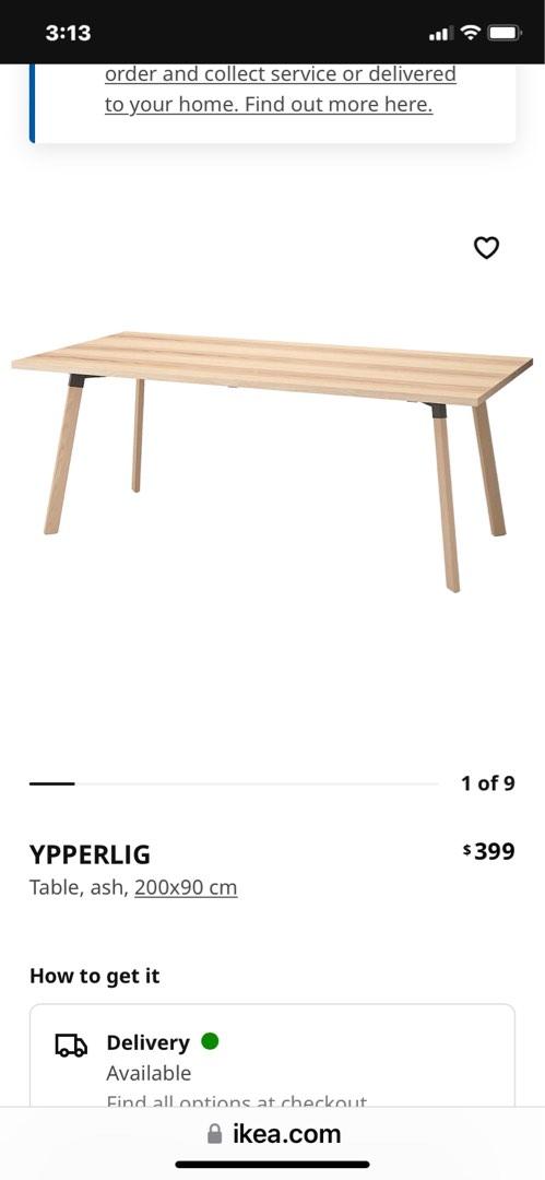IKEA YPPERLIG Dining Table, Furniture & Home Living, Furniture, Tables ...