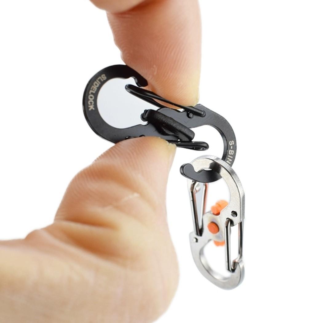 In Stock S-Biner Black With Locking Mechanism, Sports Equipment, Hiking ...
