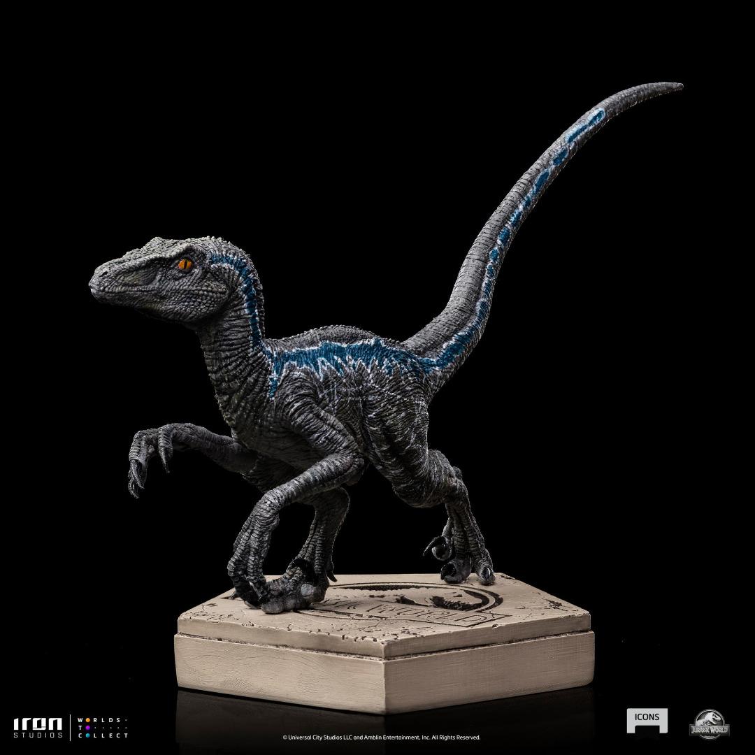 Iron Studios - T-Rex / Compsognathus / Velociraptor Blue - Jurassic ...
