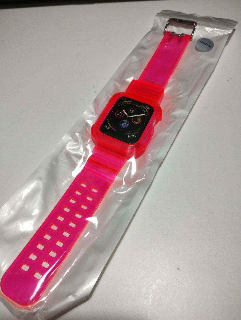 iwatch strap neon red size 42/44MM (smart watch), Mobile Phones ...