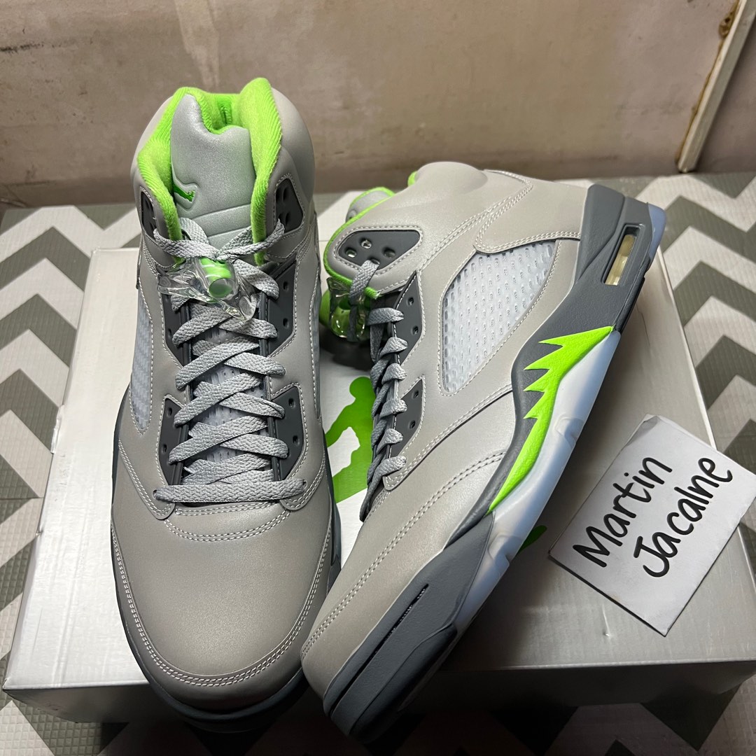 Jordan 5 Green Bean 2022, Men's Fashion, Footwear, Sneakers on Carousell