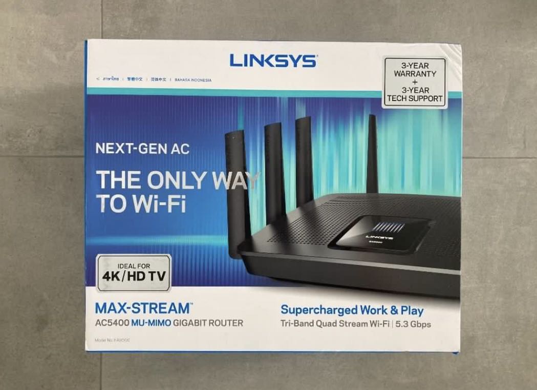 Linksys EA9500 Max-Stream AC5400 MU-MIMO Gigabit Wi-Fi Router ...