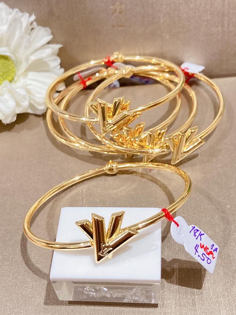LV bangle 18k gold, Women's Fashion, Jewelry & Organizers, Bracelets on ...