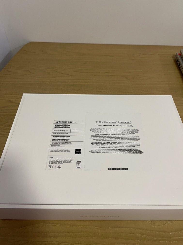 MacBook Air M2 box, Computers & Tech, Laptops & Notebooks on Carousell