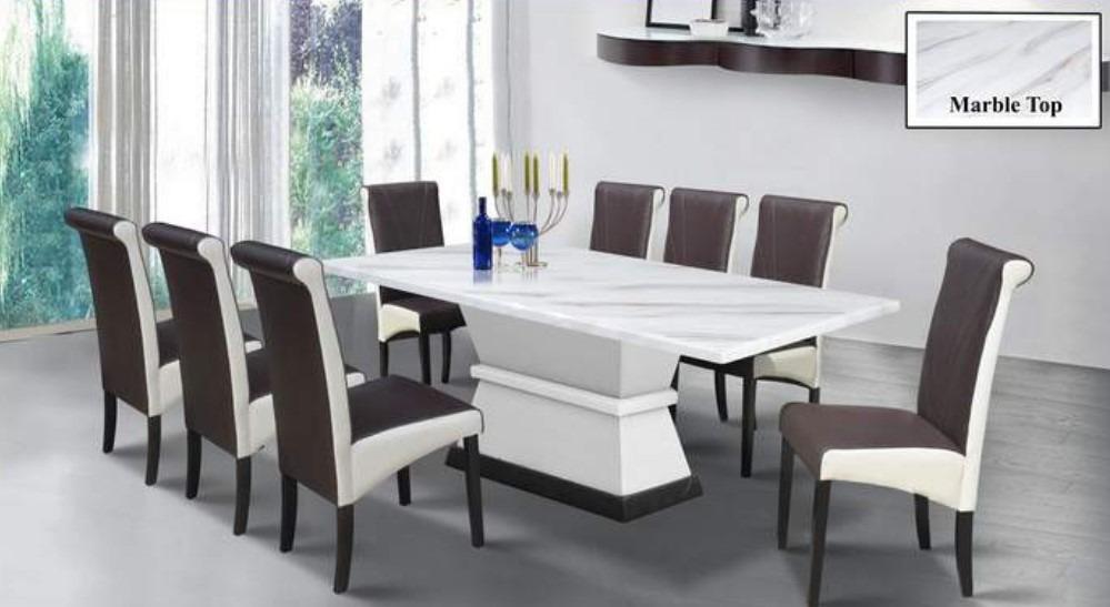 Marble Dining Set/ Marble Dining Table/ Meja Makan 8 Kerusi/ Meja Makan ...