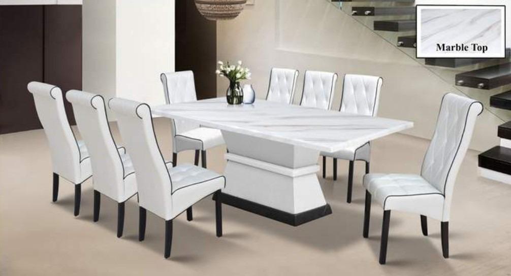 Marble Dining Set/ Marble Dining Table/ Meja Makan 8 Kerusi/ Meja Makan ...