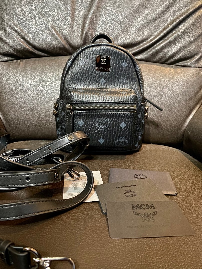 Mcm Bebe Boo mini backpack Black, Luxury, Bags & Wallets on Carousell