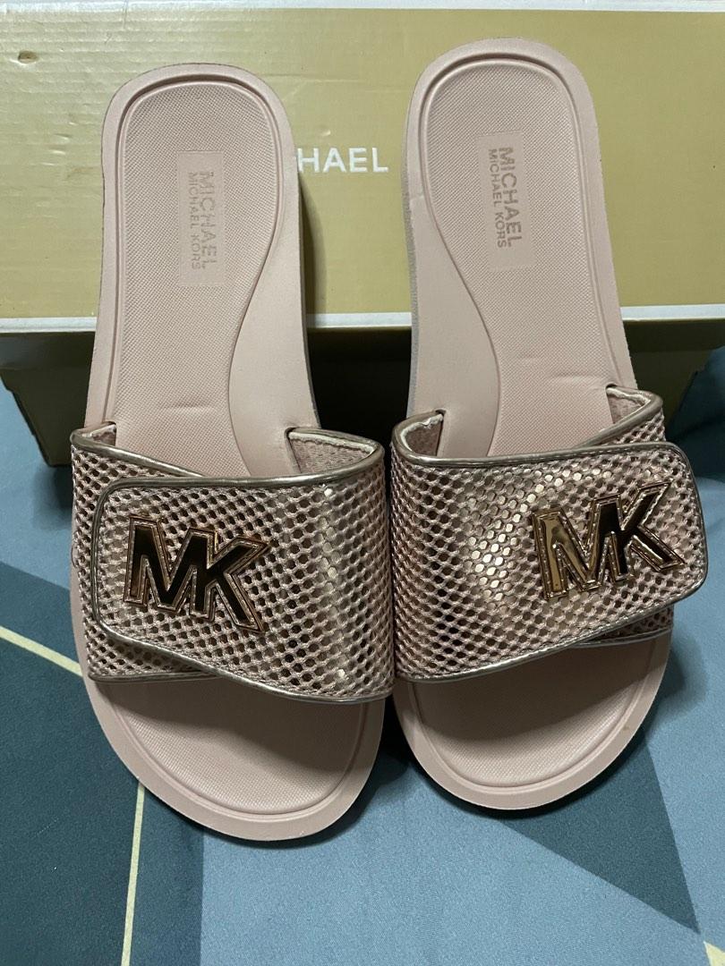 Michael Kors MK Slide, Women's Fashion, Footwear, Flipflops and Slides ...