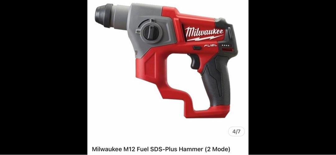Milwaukee M12 Fuel SDS-Plus Hammer (2 Mode), Furniture & Home Living, Home Improvement ...