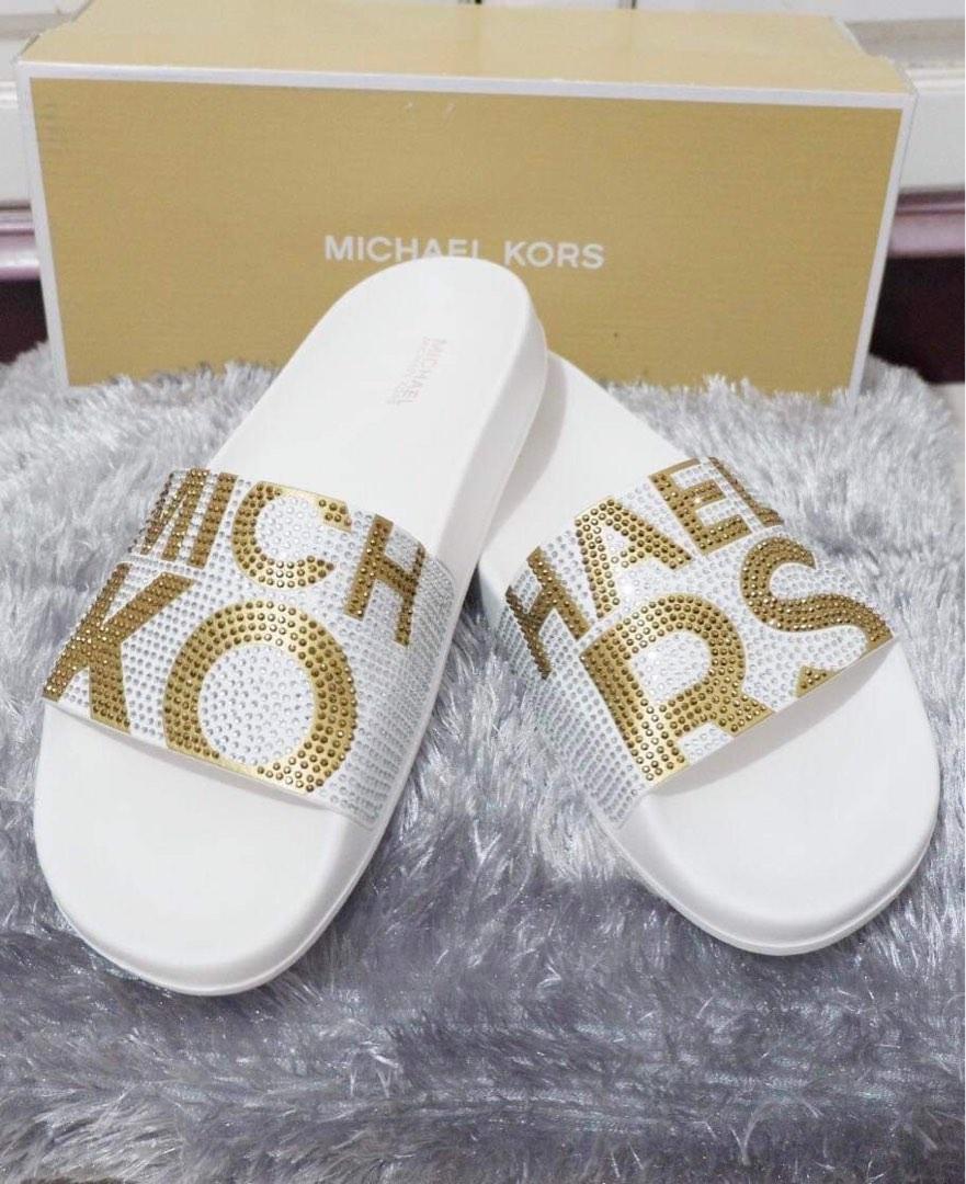MK Slides, Women's Fashion, Footwear, Slippers and slides on Carousell