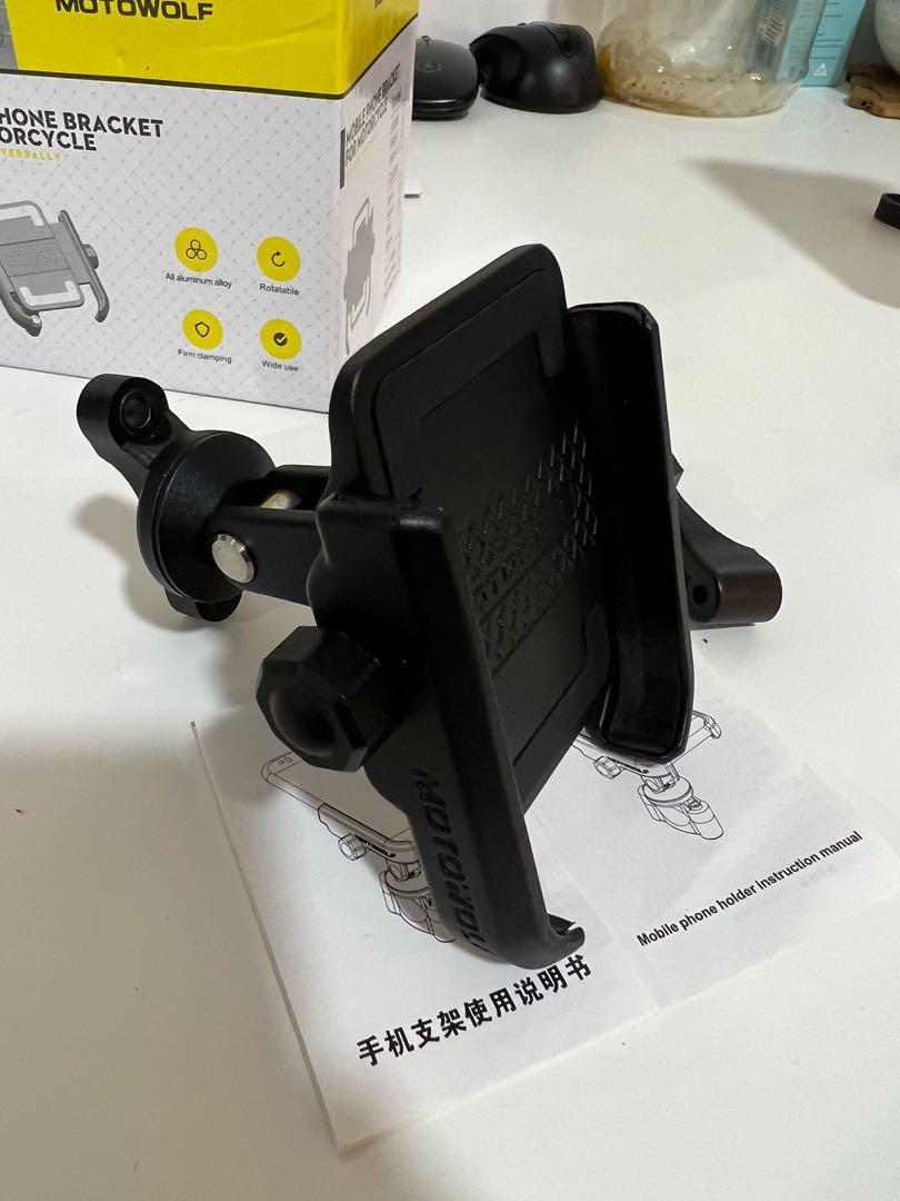 MOTOWOLF Phone Holder Motorcycle with FREE Disc Lock, Motorbikes on ...